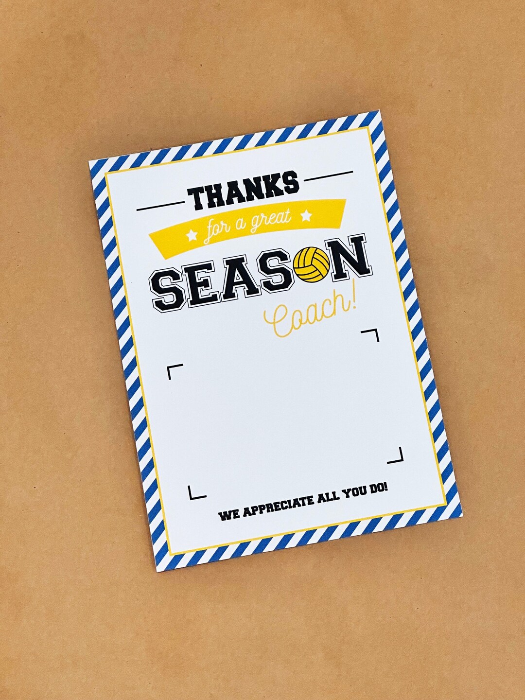 Water Polo Coach Gift Card | 5x7 Printable Gift Card for Waterpolo ...
