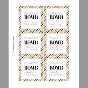 Printable Bomb Gift Tag for Bath Bombs, Coco Bombs, Chocolate Bombs Tag ...