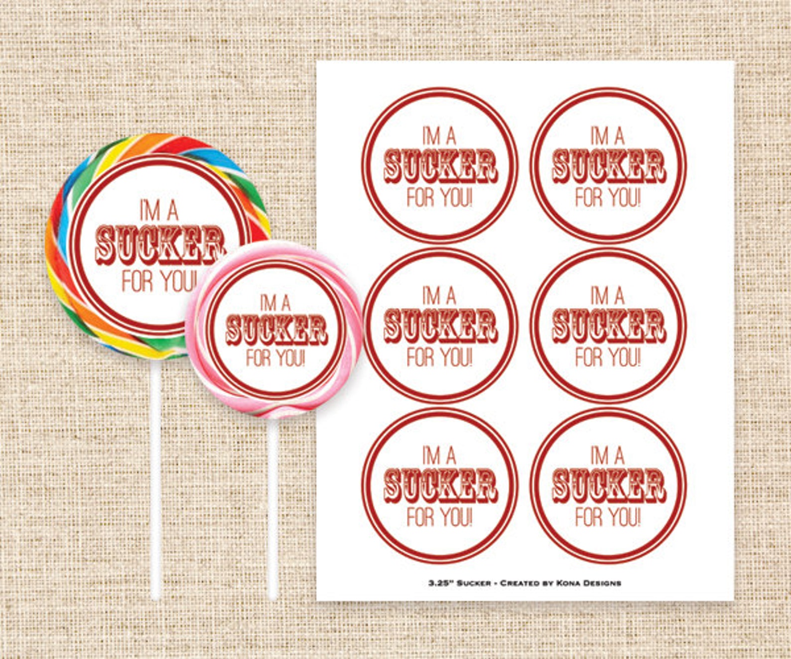 Printable Sucker Labels I'm a Sucker for You Gift for | Etsy