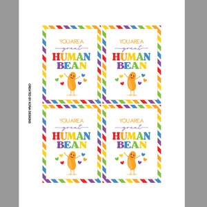 Jelly Bean Gift Tag 3x4 | Jelly Belly Gift Tag | You Are a Great Human ...