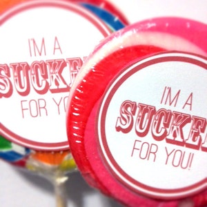 Printable Sucker Labels - I'm a Sucker for You - Gift for Boyfriend ...