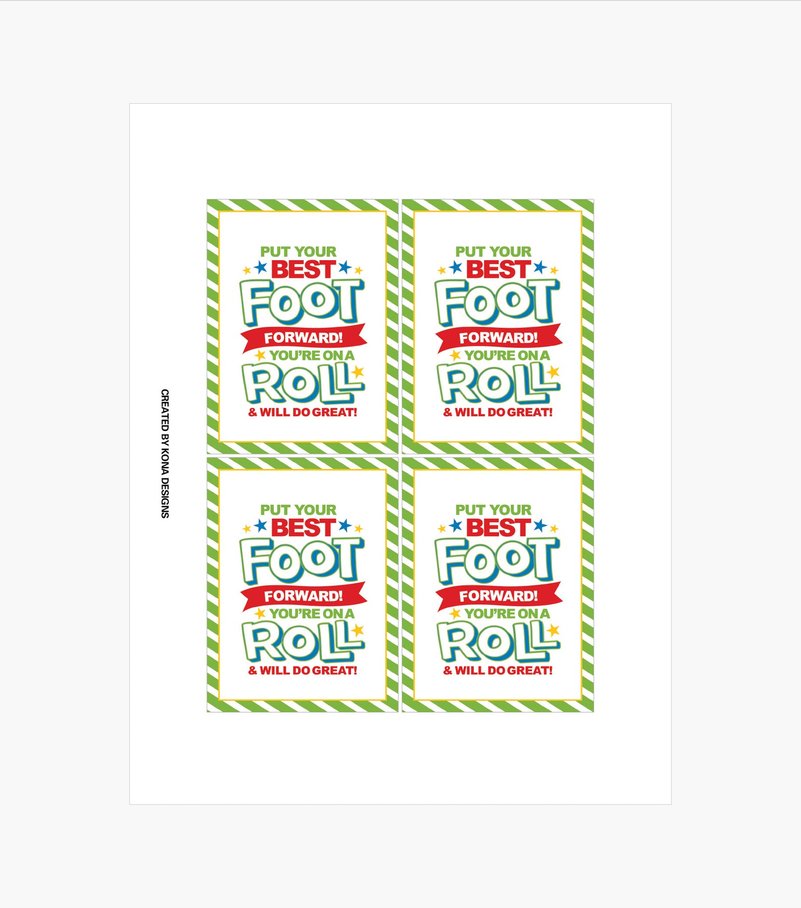 Printable Good Luck Favor Tag for Testing Day, Sport Events, Tournament ...