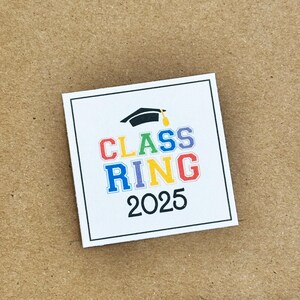 Printable Class of 2025 Ring Favor Tags. Tags for Kindergarten or ...