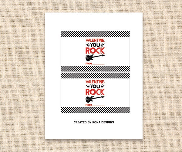 Printable Valentine You Rock Wrapper Pop Rock Wrapper for | Etsy