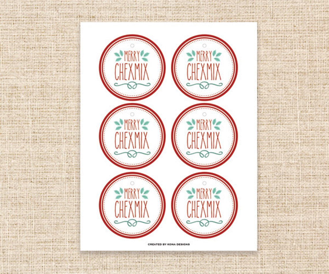 Printable Chex Mix Gift Tag Neighbor Gifts Daycare Gifts - Etsy