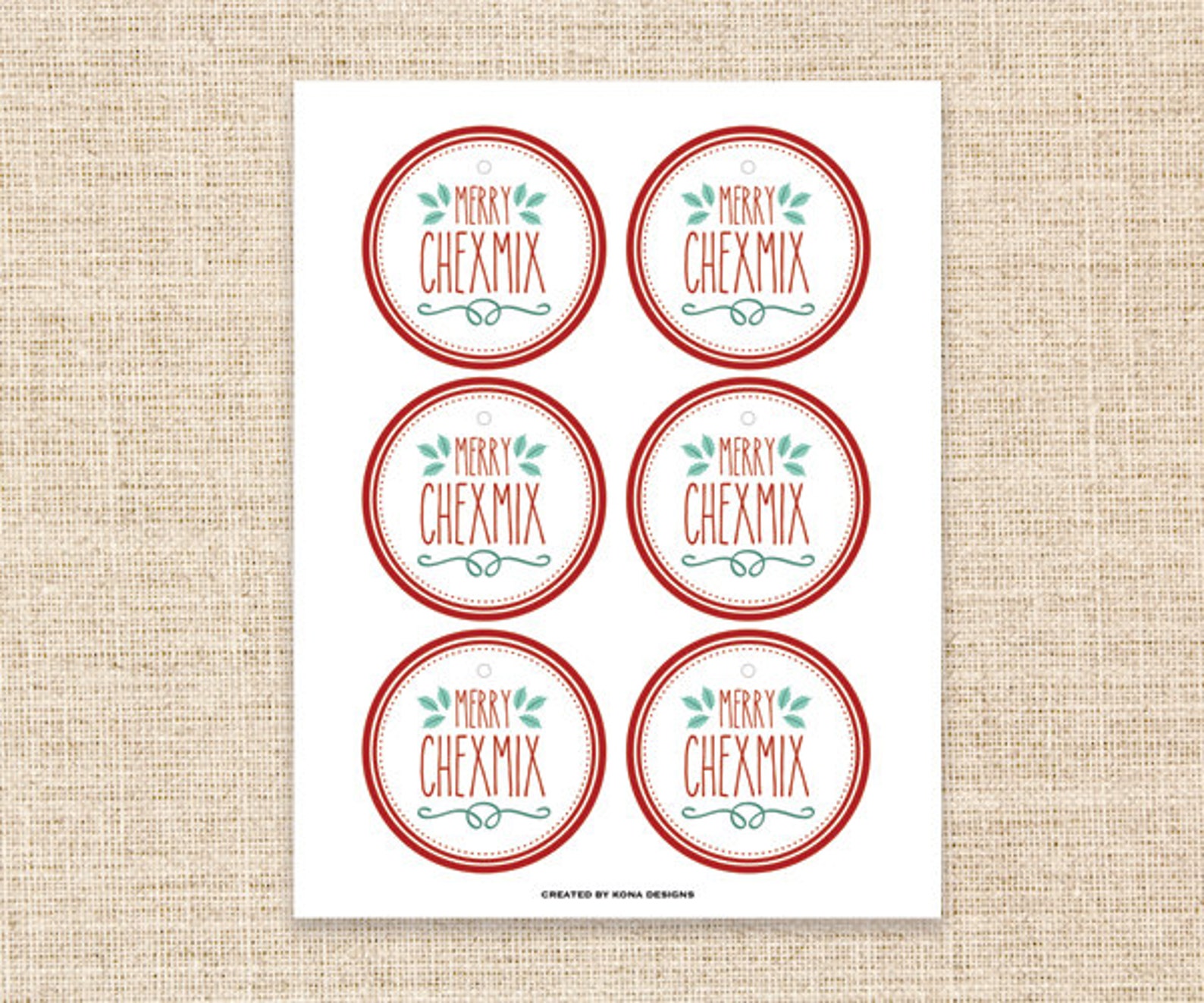 Printable Chex Mix Gift Tag Neighbor Gifts Daycare Gifts - Etsy