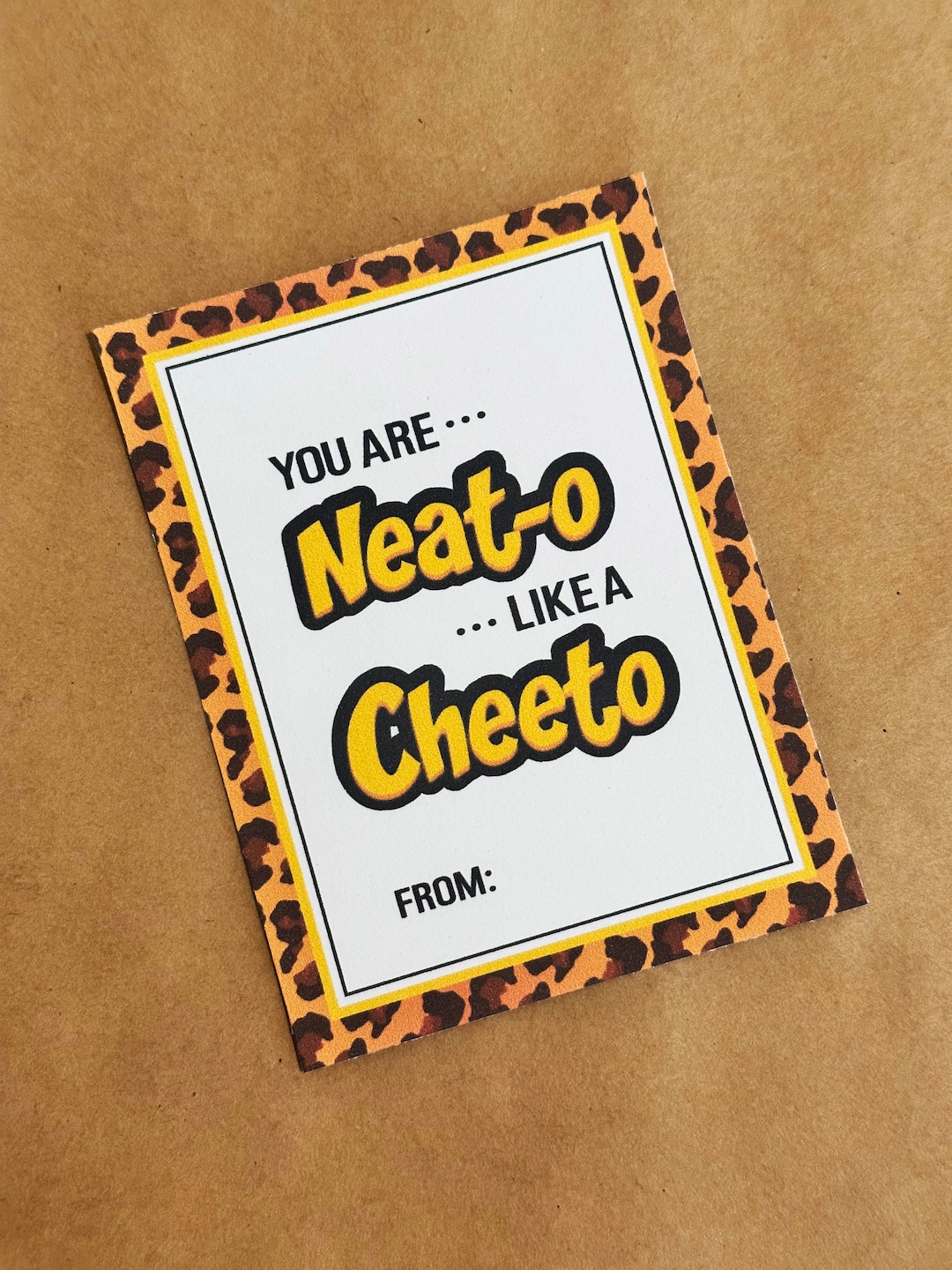 Cheesy Gift Tag | You Are Neat-o Like a Cheeto Gift Tag | Potato Chip ...