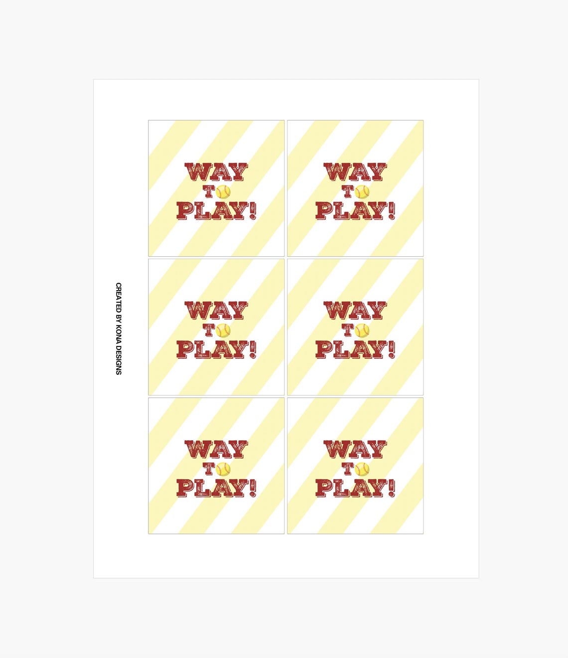 Softball Snack Bag Tags, Team Snacks, 3 Printable Tags, Post Game Snack ...