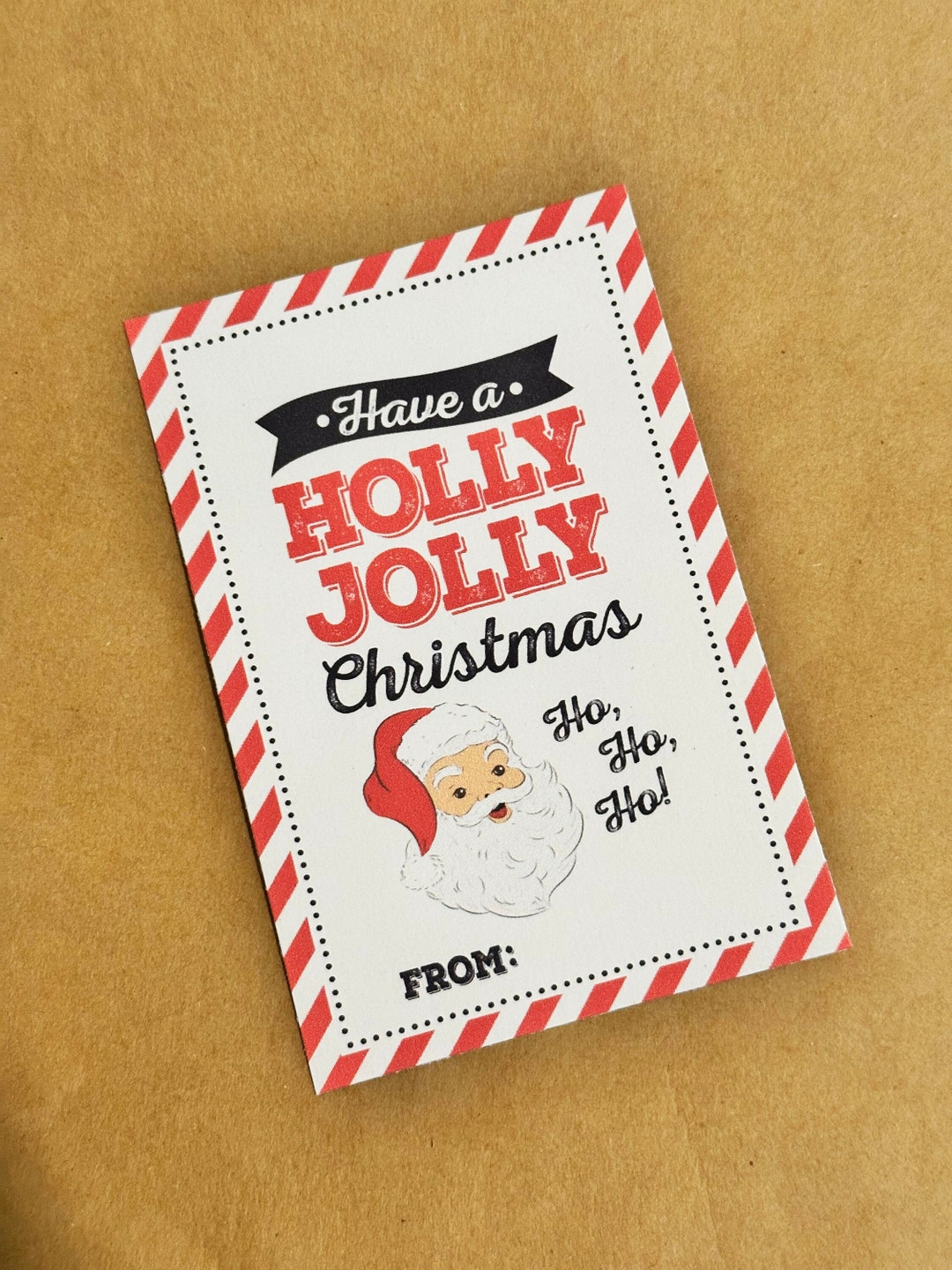 Jolly Christmas Gift Tag - Have a Holly Jolly Christmas - Printable 3x4 ...