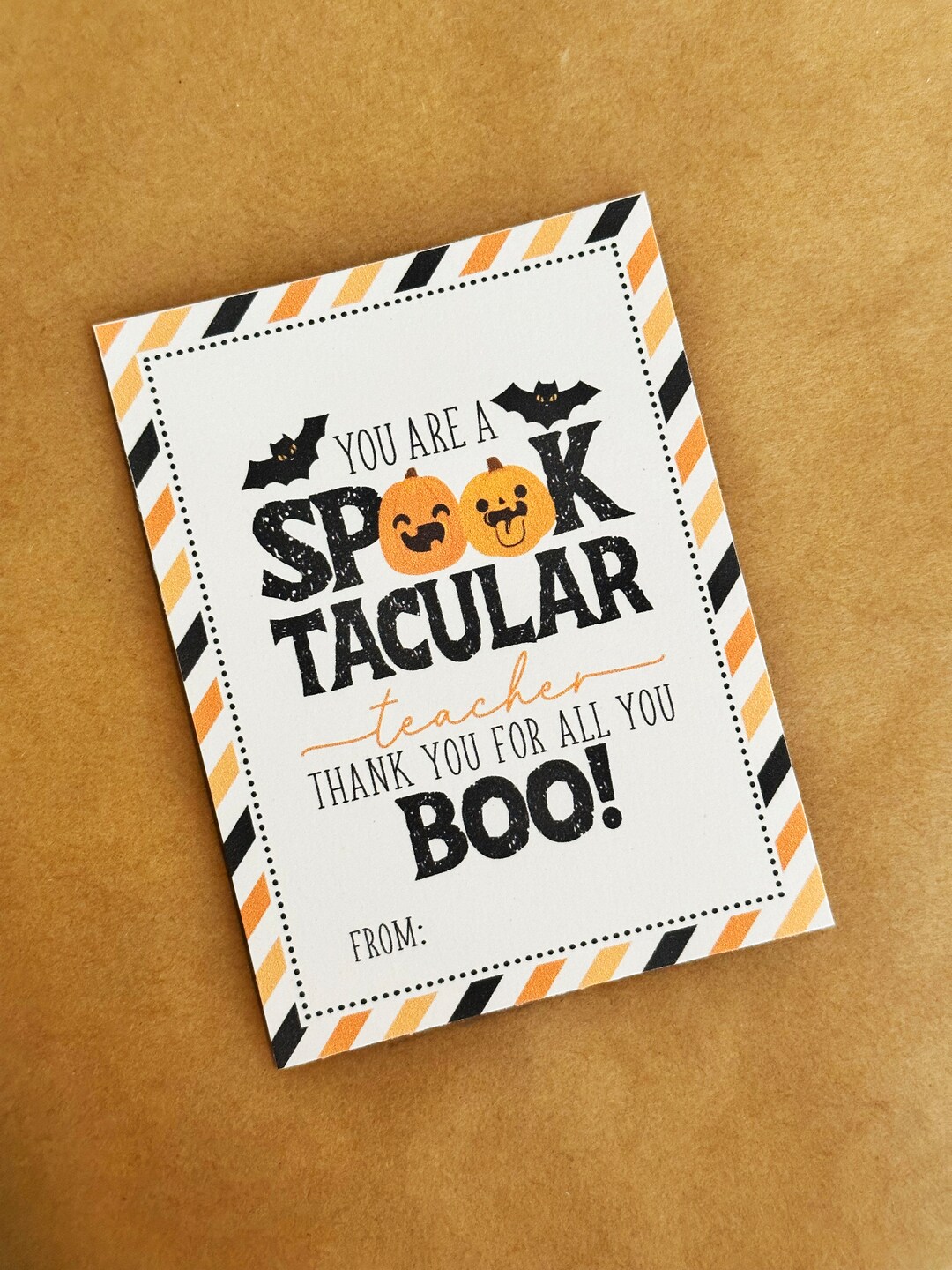 Halloween Gift Tag | You Are a Spooktacular Teacher | Printable ...