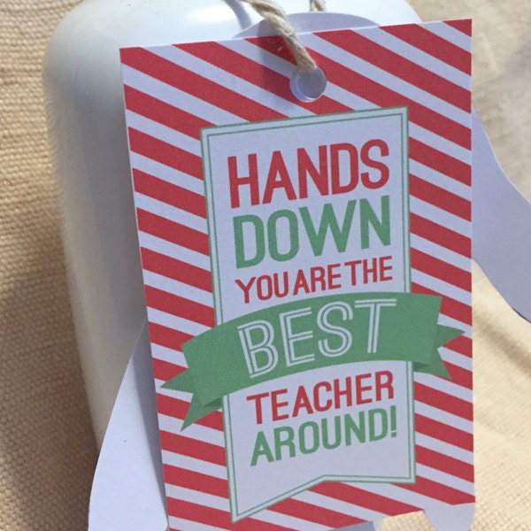 Hands Down Your the Best Around Christmas Tag - Etsy