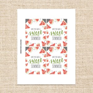 Sweet Summer Gift Tag | Printable Have a Sweet Summer Tag | End of Year ...
