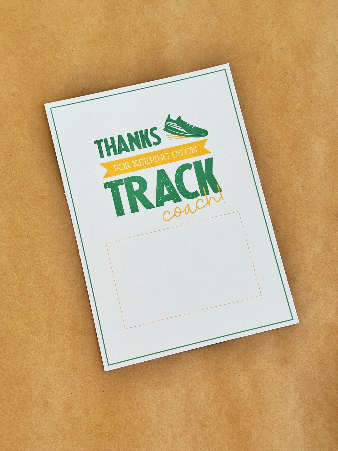 Track Coach Gift Card | 5x7 Printable Gift Card for Track Coach ...