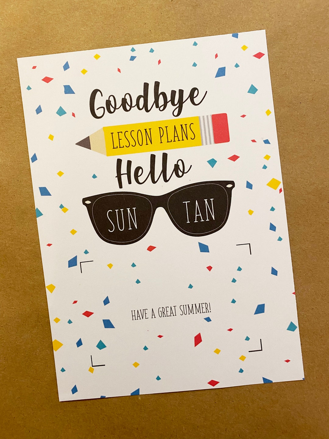 Printable End of School Gift Card Holder | Goodbye Lesson Plans, Hello ...