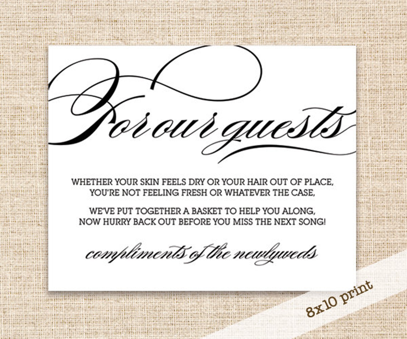 Printable Wedding Sign Bathroom Sign for Reception 8x10 | Etsy