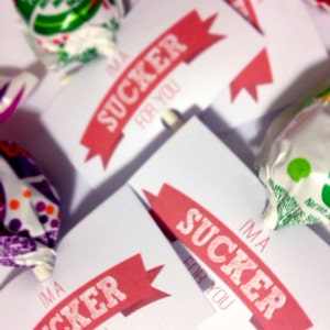Printable Sucker Tags I'm a Sucker for You Gift for Parties, School ...