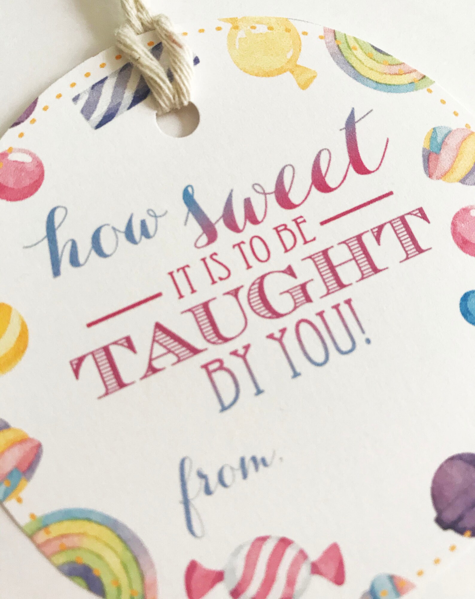 Printable Candy Gift Tag for Teachers How Sweet It is to Be - Etsy