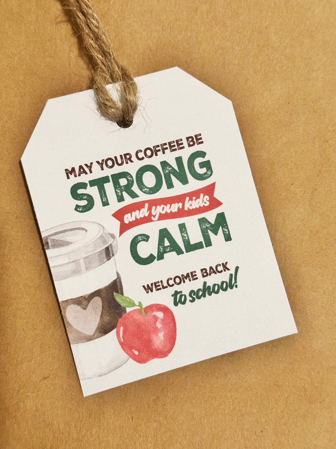 First Day Coffee Gift Card Tag for Teachers | 3x4 Back to School Coffee ...