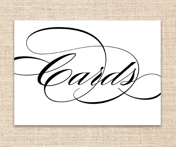 Printable Wedding Sign Cards 5x7 Digital Sign Wedding | Etsy