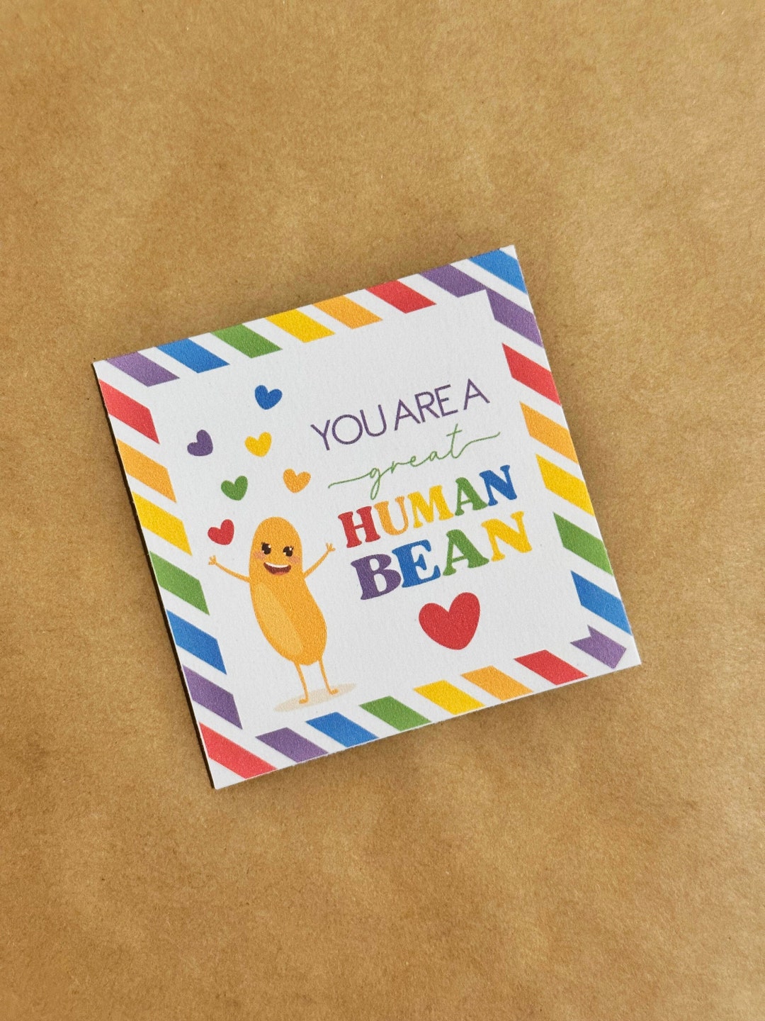 Jelly Bean Gift Tag 3x3 | Jelly Belly Gift Tag | You Are a Great Human ...
