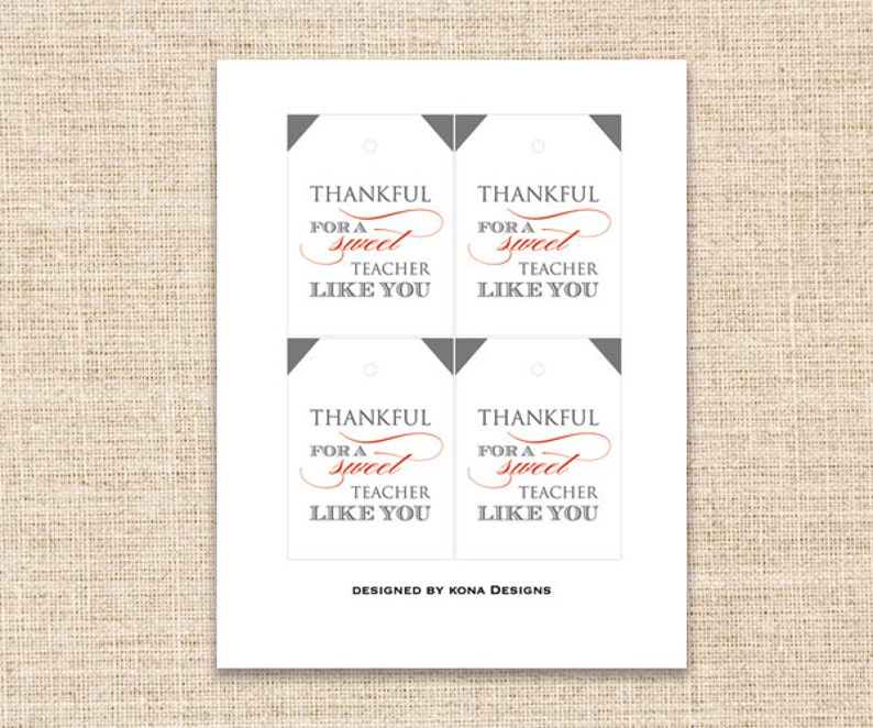 Teacher Gift Thankful for a Sweet Teacher Like You | Etsy