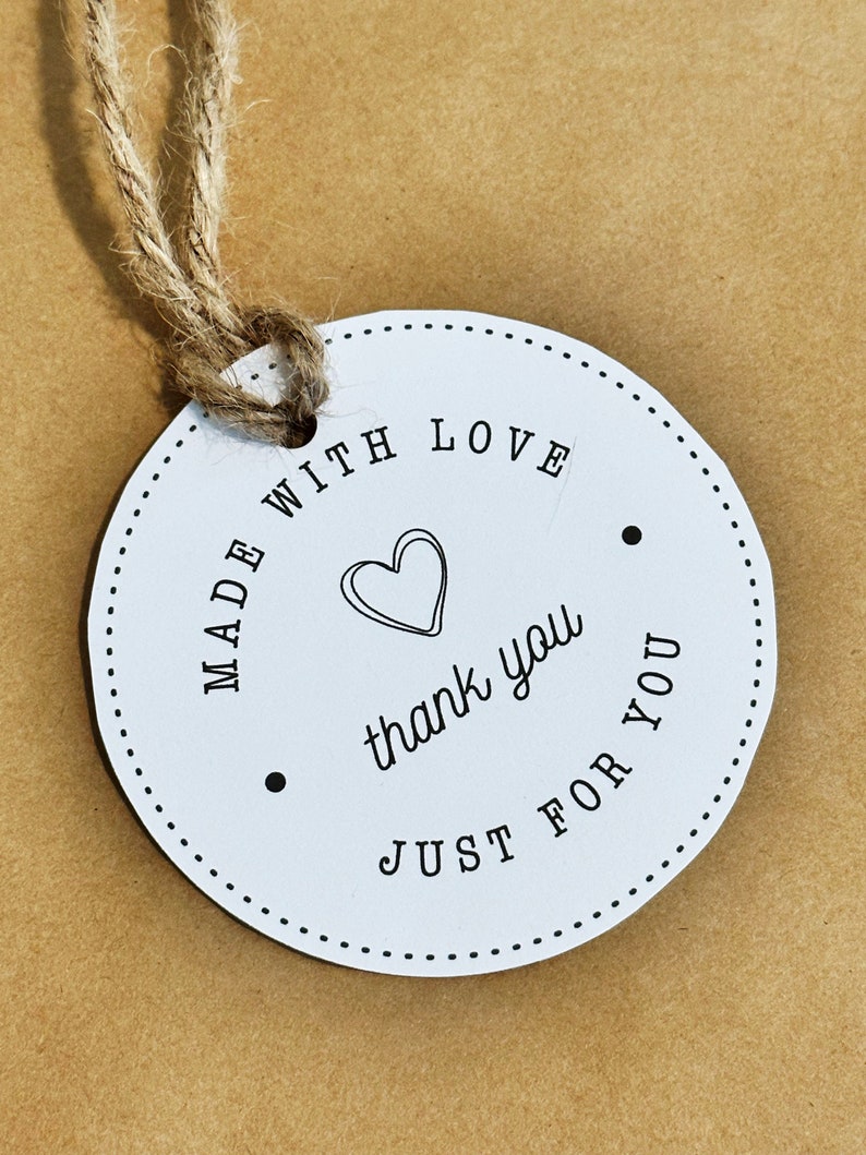 Printable Home Made Gift Tag Made With Love Just for You - Etsy