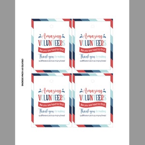 Volunteer Printable Gift Tag | Amazing Volunteer Gift | Volunteers Are ...