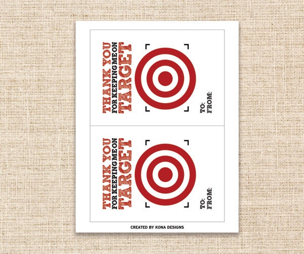 Teacher Gift 5x7 Thank You for Keeping Me on Target - Etsy