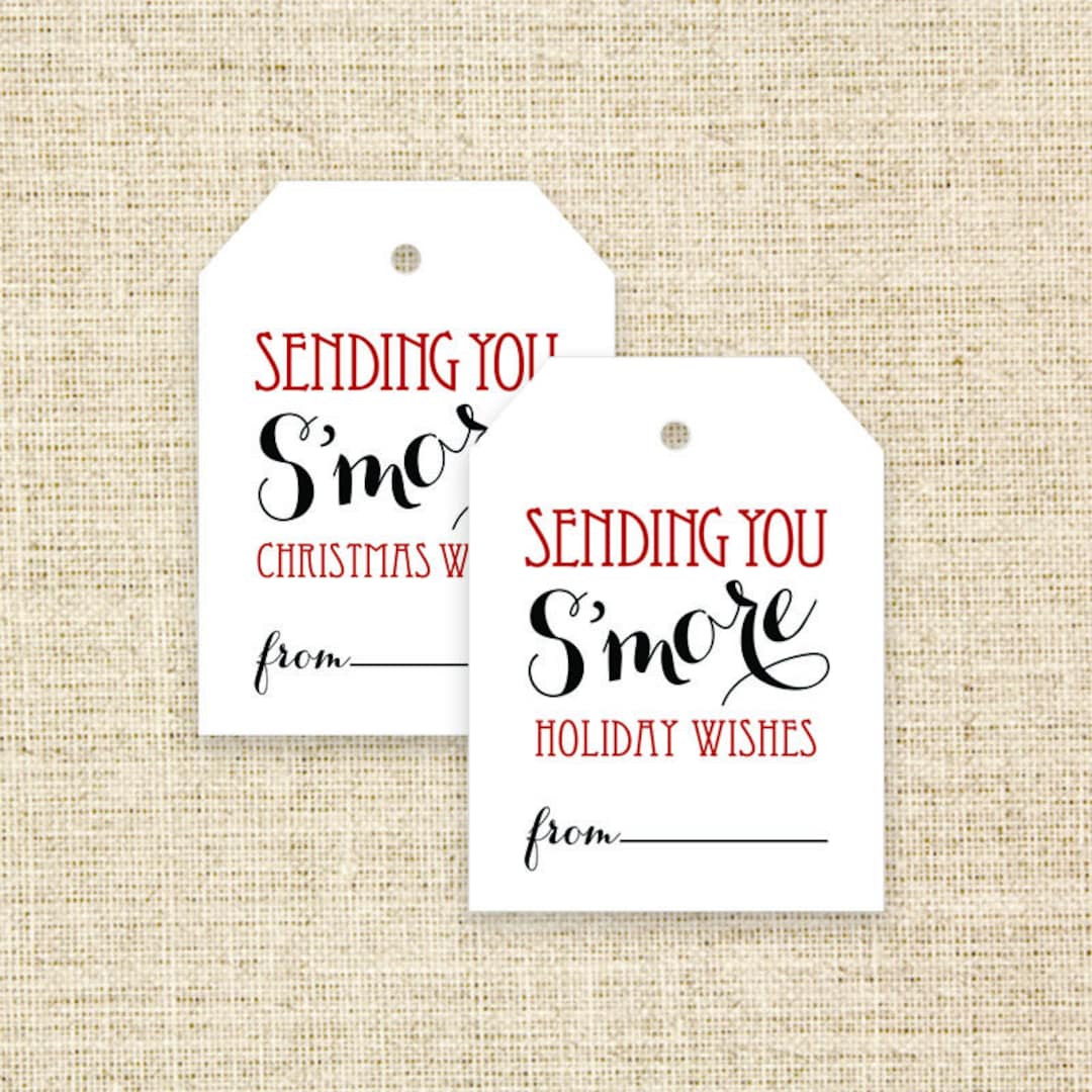 Christmas's Smore Gift Tags - Holiday S'more Gift Tag - Gift Tag for ...