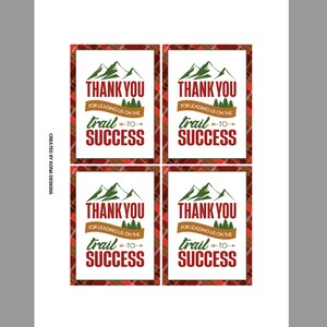 Trail Mix Gift Tag | 3x4 Trail Mix Printable Tag | Thank You for ...