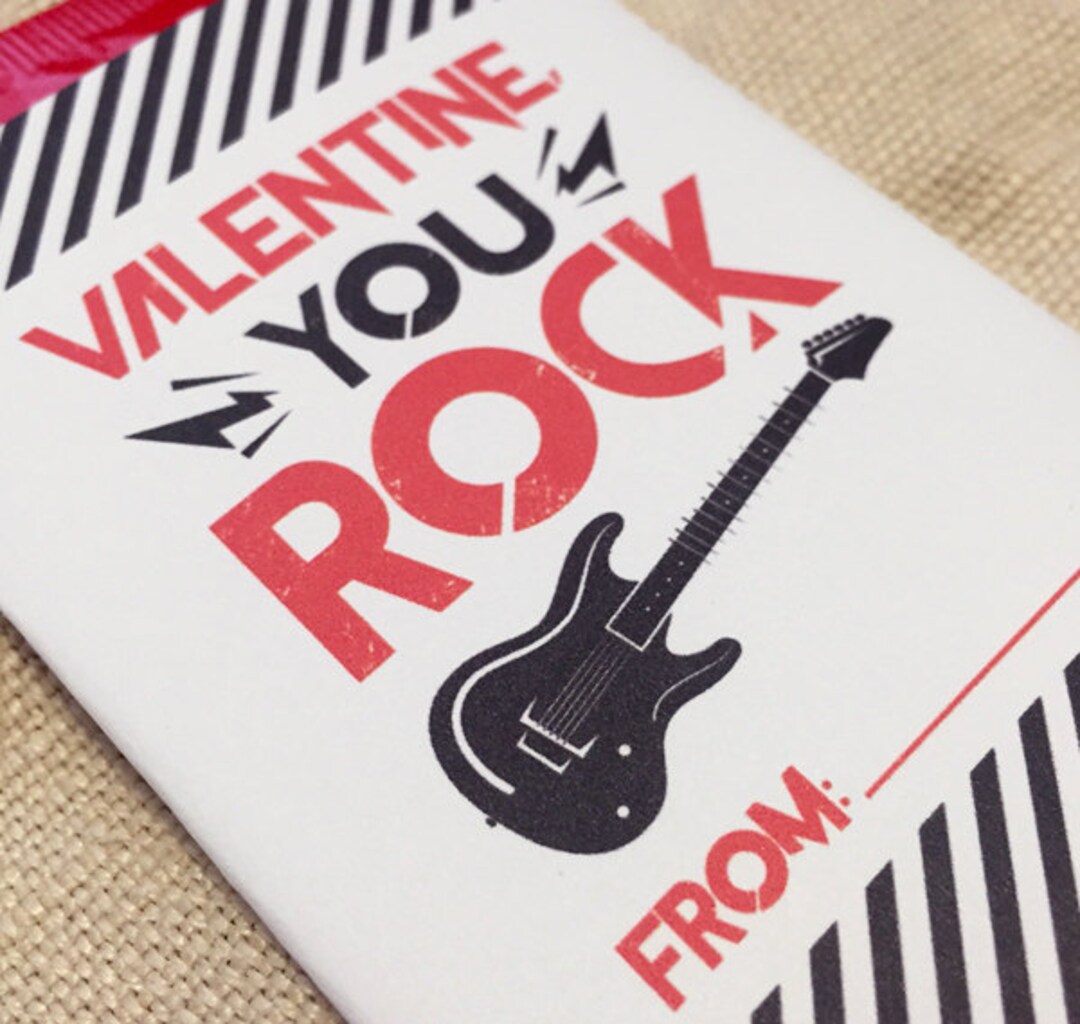 Printable Valentine You Rock Wrapper Pop Rock Wrapper for Valentine ...