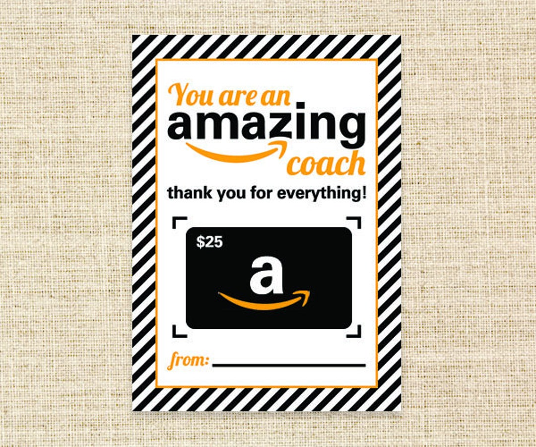 Gift Card Holder for Coach - 5x7 Printable Gift Card for Coach - You ...