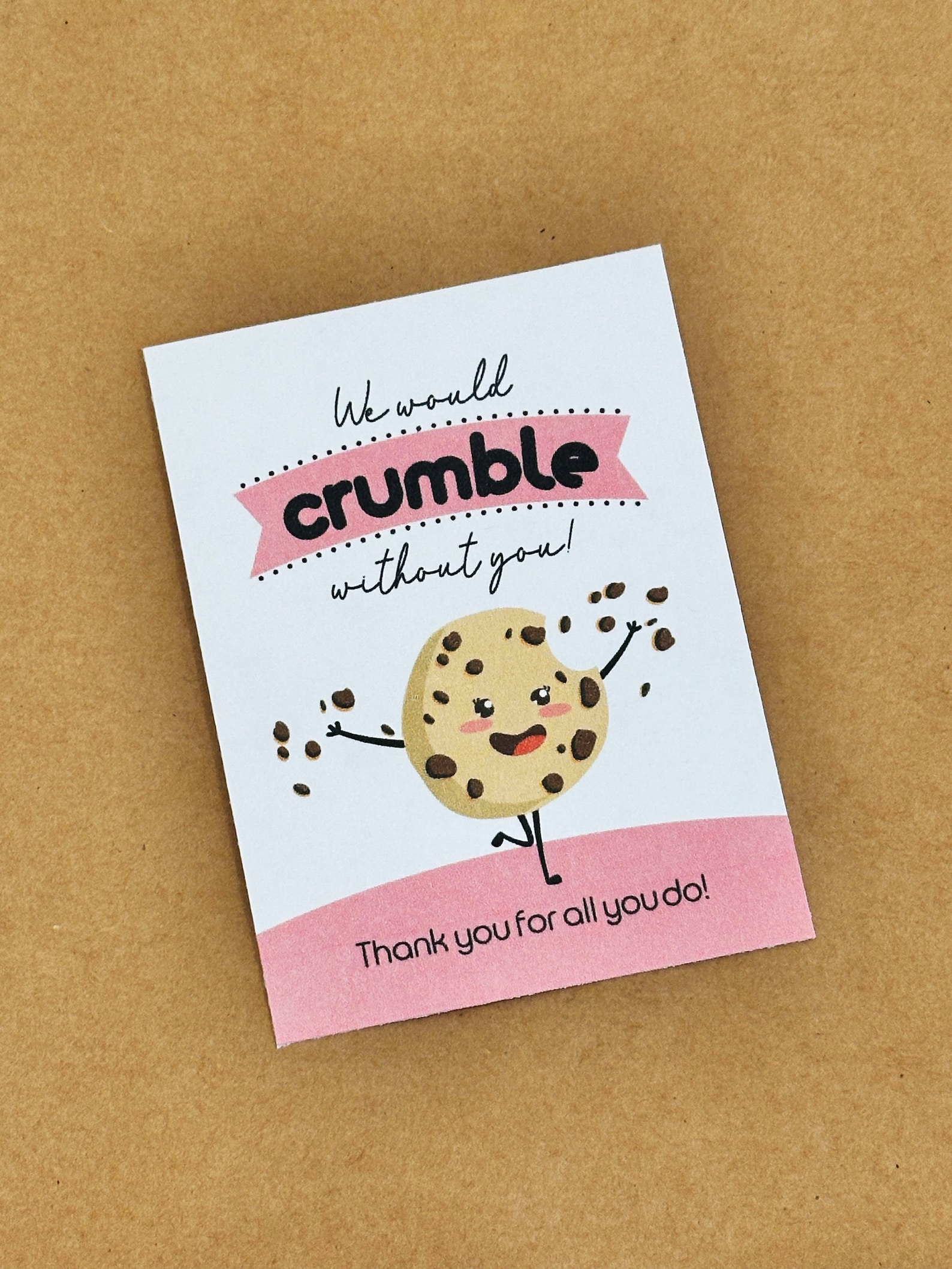 We Would Crumble Without You Gift Tags - Printable Tags - 3x4" Cookie ...