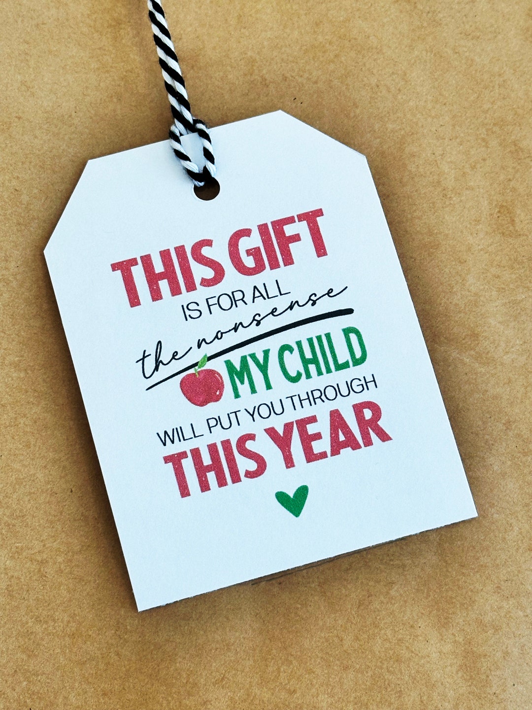 Funny First Day of School Tag | New School Year Gift Tag | Gift for ...