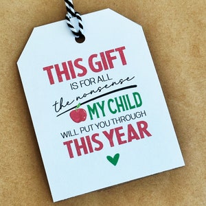 Funny First Day of School Tag | New School Year Gift Tag | Gift for ...