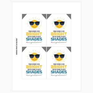 End of School Gift Tag | Printable Sunglasses Tag | Your Future is so ...