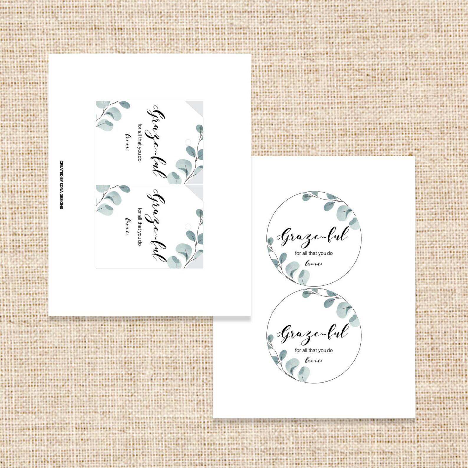 Printable Charcuterie Gift Tag Graze-ful for All That You Do - Etsy