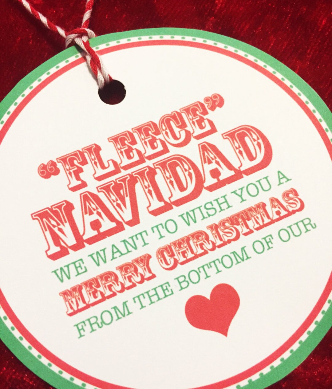 Fleece Navidad Gift Tag - Neighbor Gifts - Daycare Gifts - Fleece ...