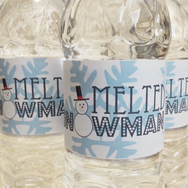 Melted Snowman Label - Etsy