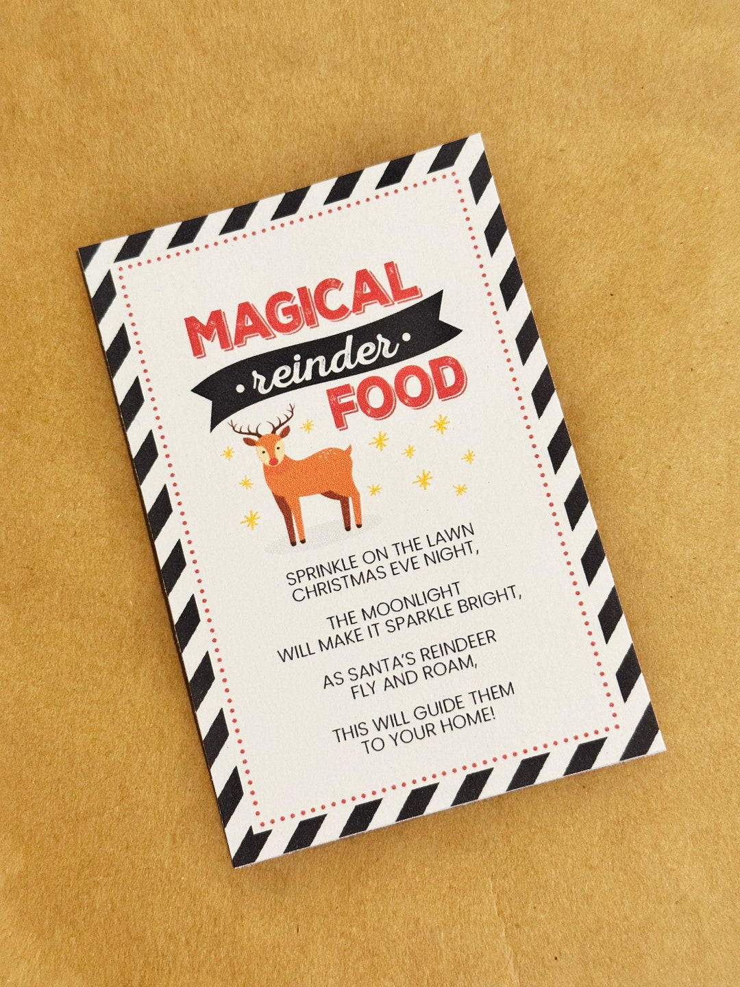 Magical Reindeer Food Gift Tag Printable Reindeer Food Tag - Etsy