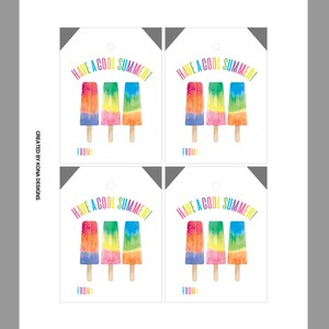 Have a Cool Summer Gift Tag | Printable Popsicle Tag | End of Year Gift ...