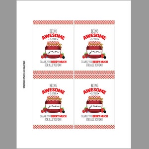 Jam Gift Tag | Jam Appreciation Tag | Being Awesome is Your Jam | Thank ...