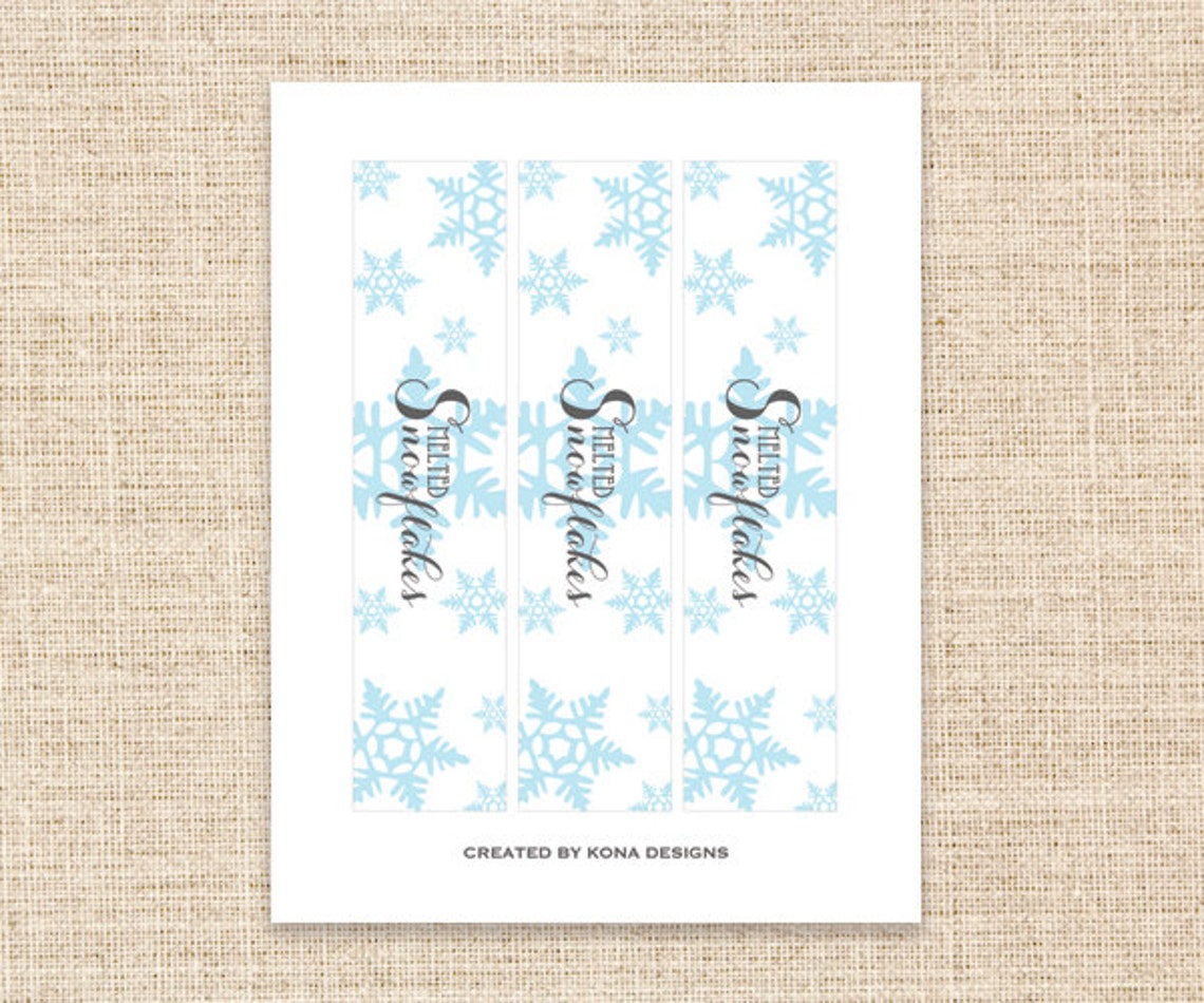 Printable Melted Snowflake Label - Snowflake Water Bottle Label ...