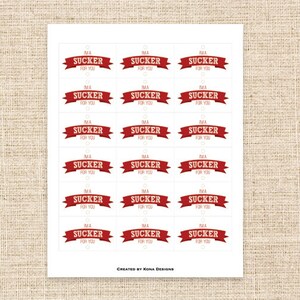 Printable Sucker Tags I'm a Sucker for You Gift for Parties, School ...