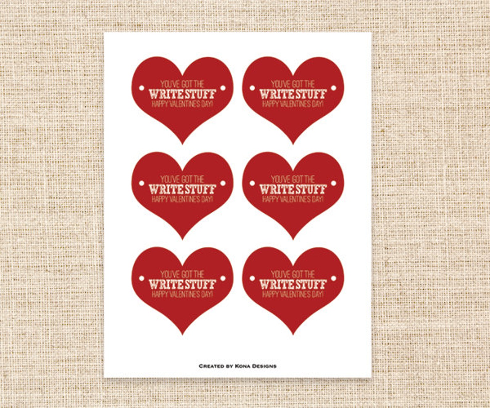 Valentines Printable - You've Got the Write Stuff - Valentine's Day ...