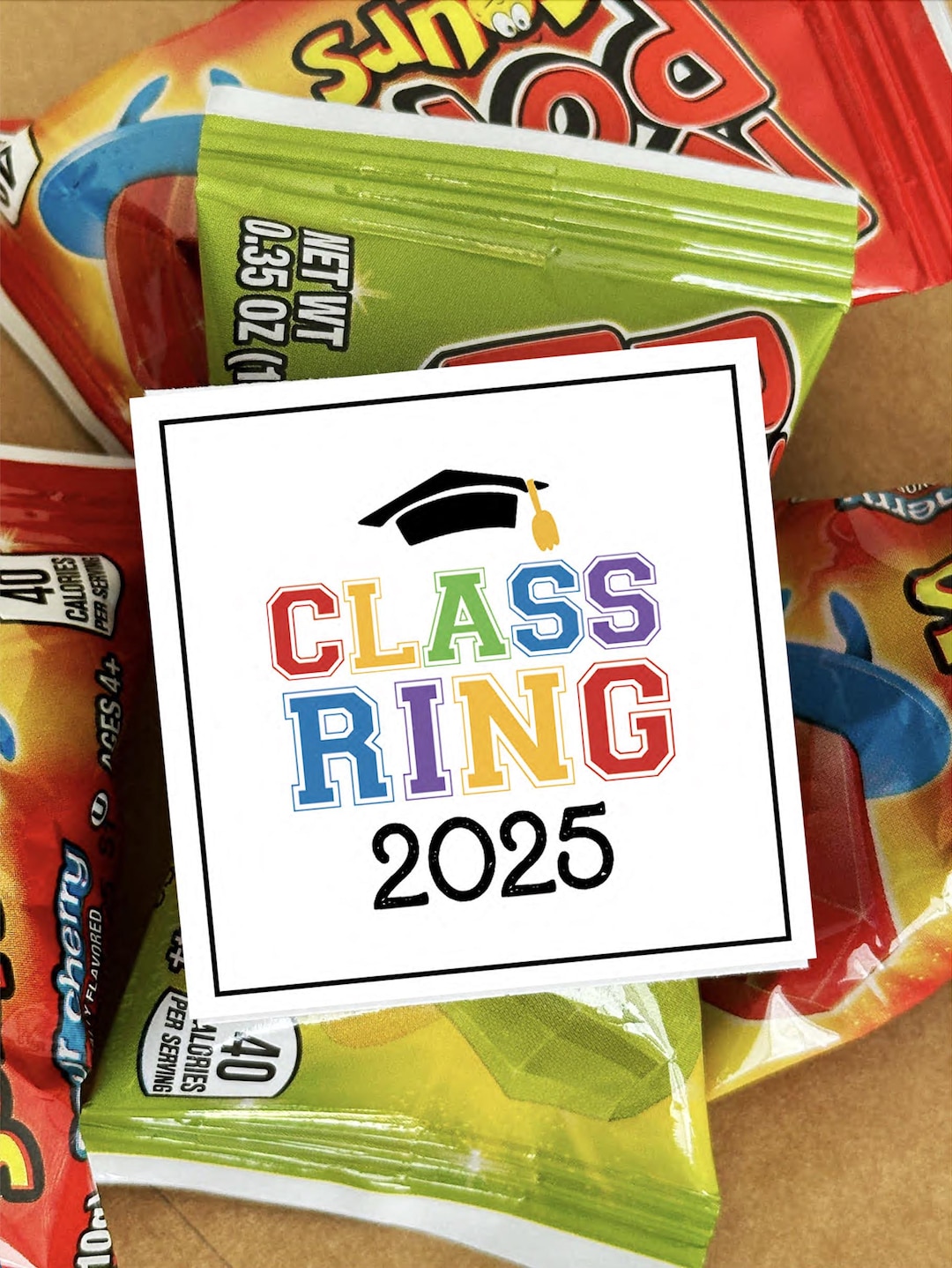 Printable Class of 2025 Ring Favor Tags. Tags for Kindergarten or ...