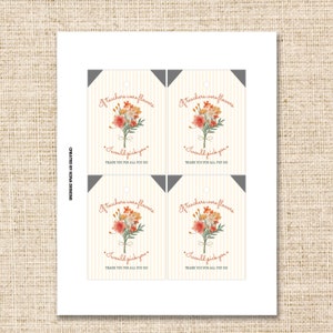 Teacher Flower Appreciation Tag | If Teachers Were Flowers, I Would ...