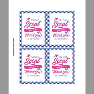 You Are Scent-sational Gift Tag Printable Candle, Lotion, Soap Gift Tag ...