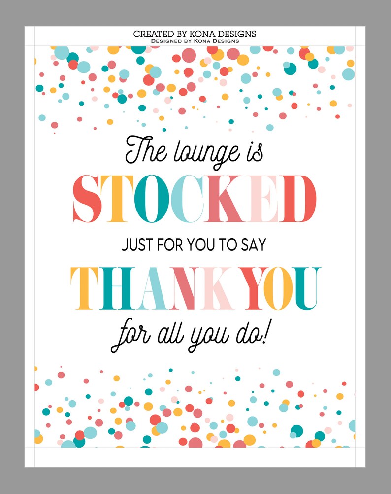 Printable Lounge Sign 8x10 Teacher Appreciation Sign - Etsy