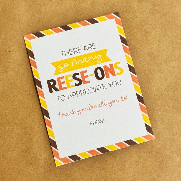 Reeses Thank You - Etsy